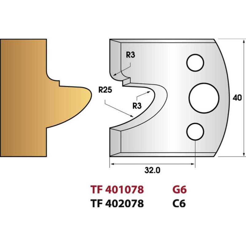 Jeu de fers profil bec de corbin hauteur 40mm, Le Ravageur