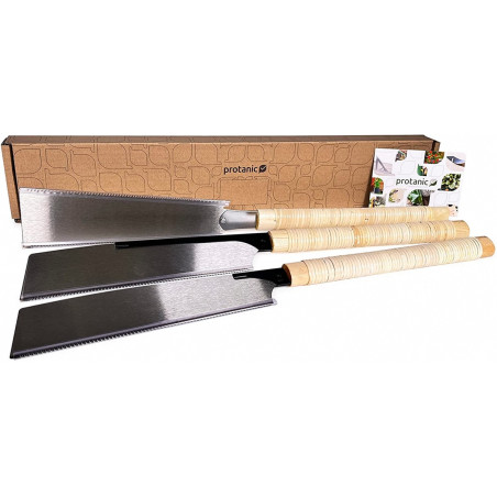 Lot de 3 scies japonaises Ryoba, Kataba, Dozuki