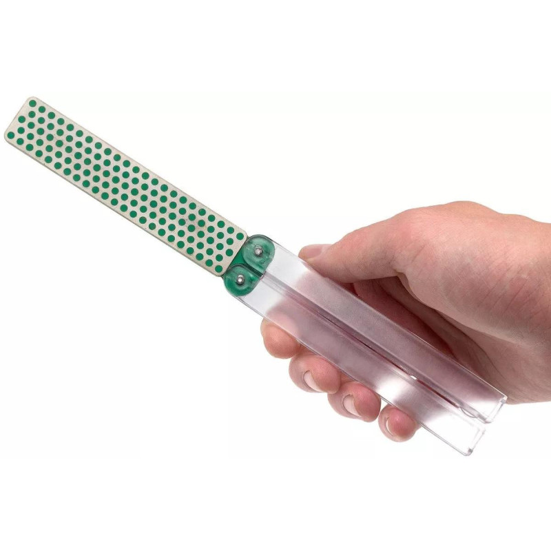 Pierre d'affutage DMT diamantée de poche avec manche papillon - Grain ...