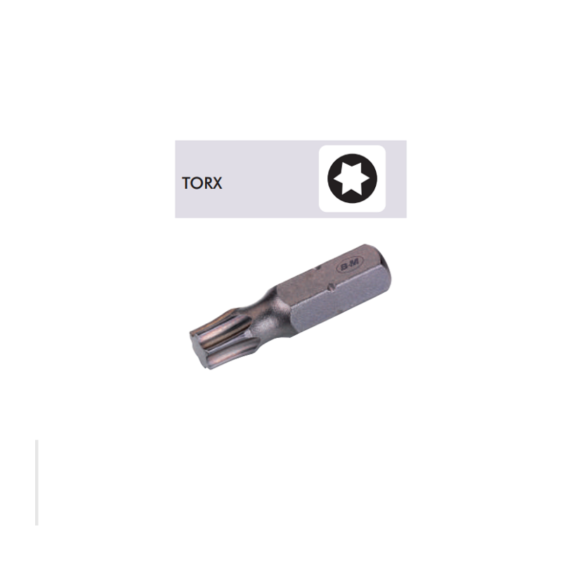 Embout de visseuse Torx T20 x 25mm vendu à l'unité