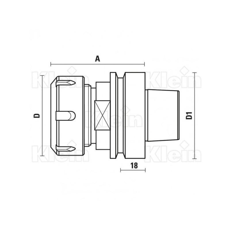 Mandrin HSK63E ER32 pour commande numérique