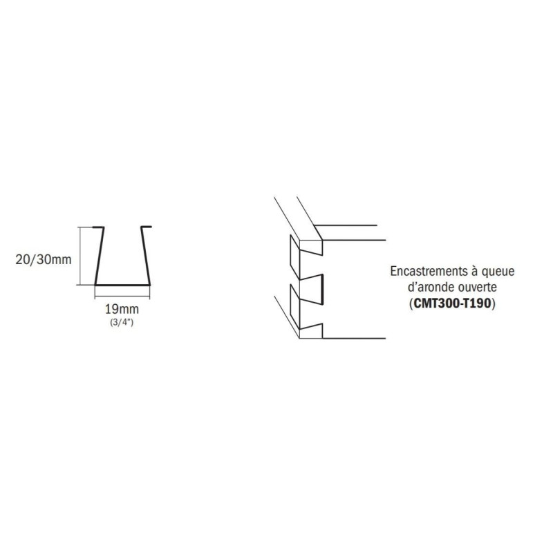 PEIGNE D'ASSEMBLAGE CMT300-T129 CMT