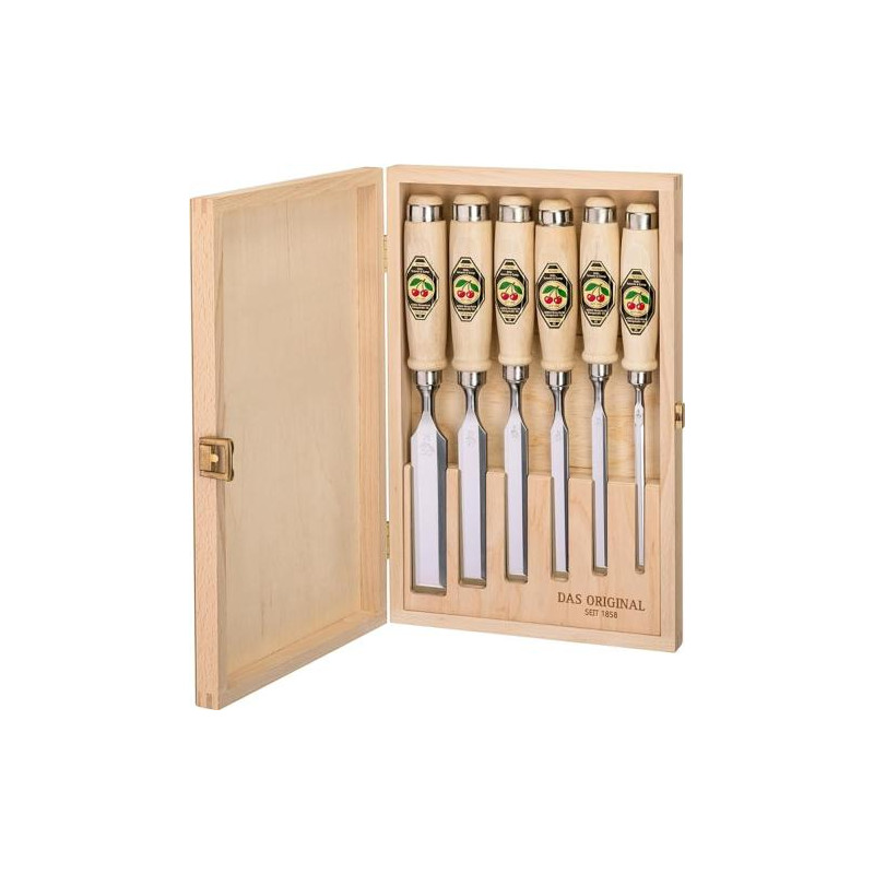 Coffret de 6 ciseaux à bois Kirschen 2 cerises n°1001