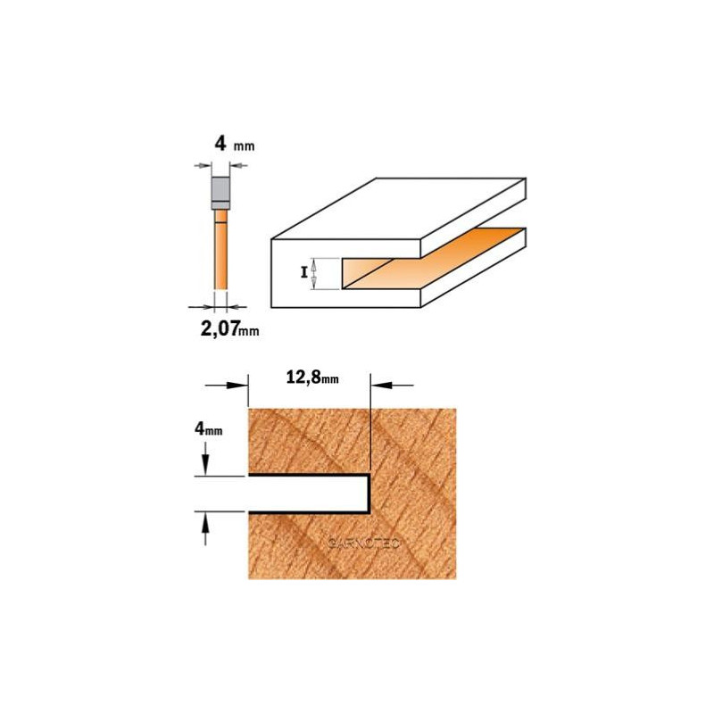 Kit fraise disque + arbre épaisseur 4 mm, queue de 8 mm - CMT 822